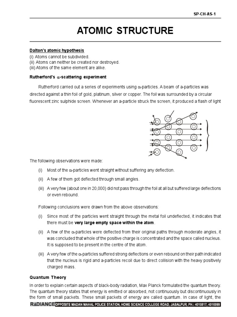 Atomic St. Package PDF | PDF | Electron Configuration | Atomic Orbital