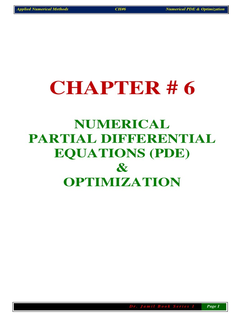 CH#6 Numerical PDE and Optimization-01!02!2022-Final-Form | PDF ...
