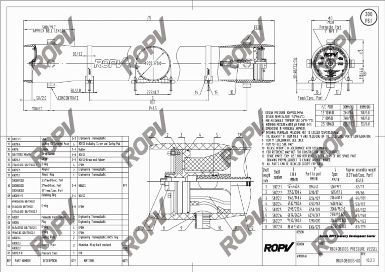 8inch ROPV R8040B300S Drawing | PDF