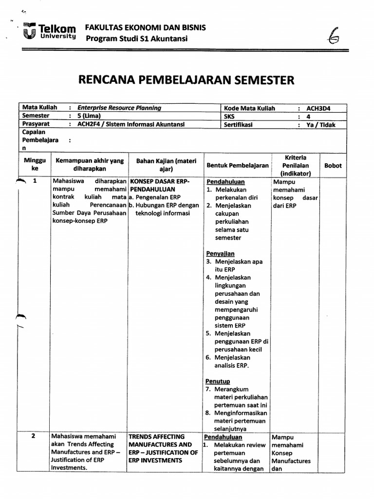 RPS Enterprise Resource Planning | PDF