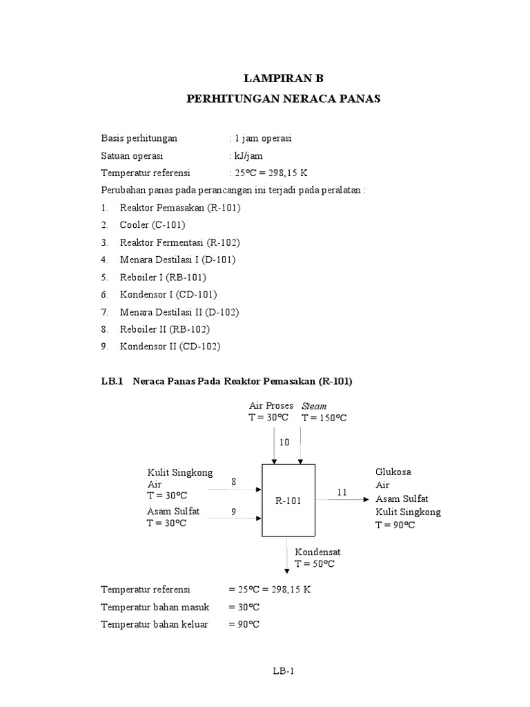 Lampiran B Neraca Energi | PDF | Sains & Matematika