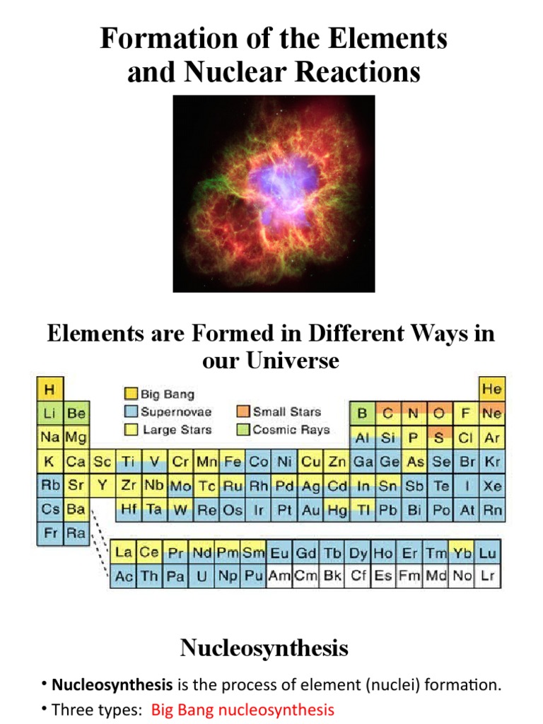 Nucleosynthesis and Element Formation | PDF | Nuclear Physics ...