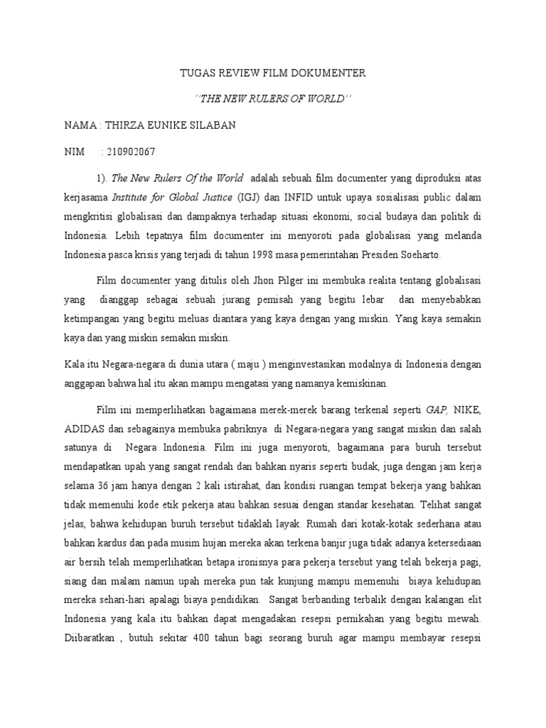 Tugas Review Film Dokumenter | PDF