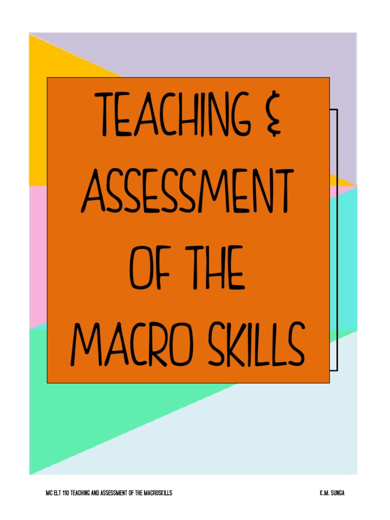 Teaching & Assessment of The Macro Skills | PDF | Comma | Acronym