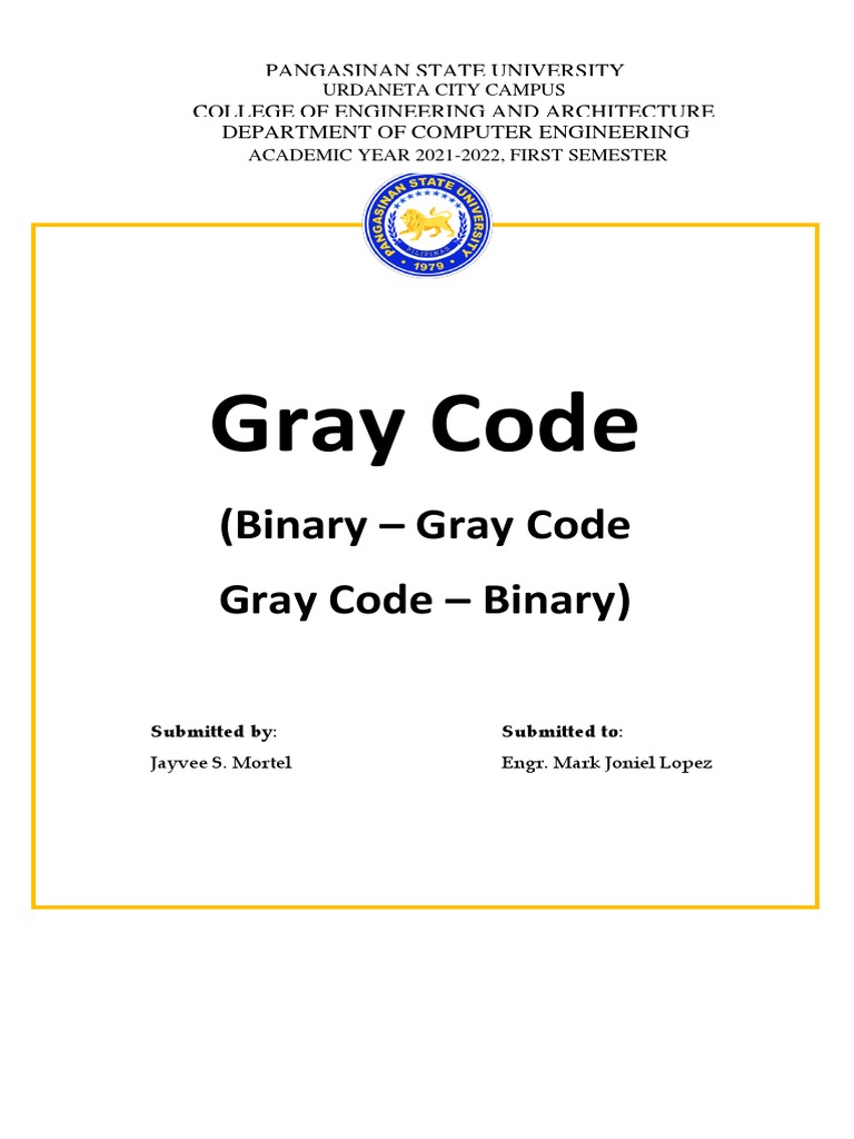 Binary - Gray Code Gray Code - Binary | PDF | Theory Of Computation | Elementary Mathematics
