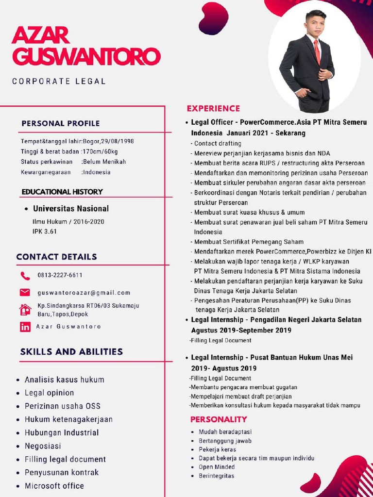 CV Azar Legal 2022 | PDF