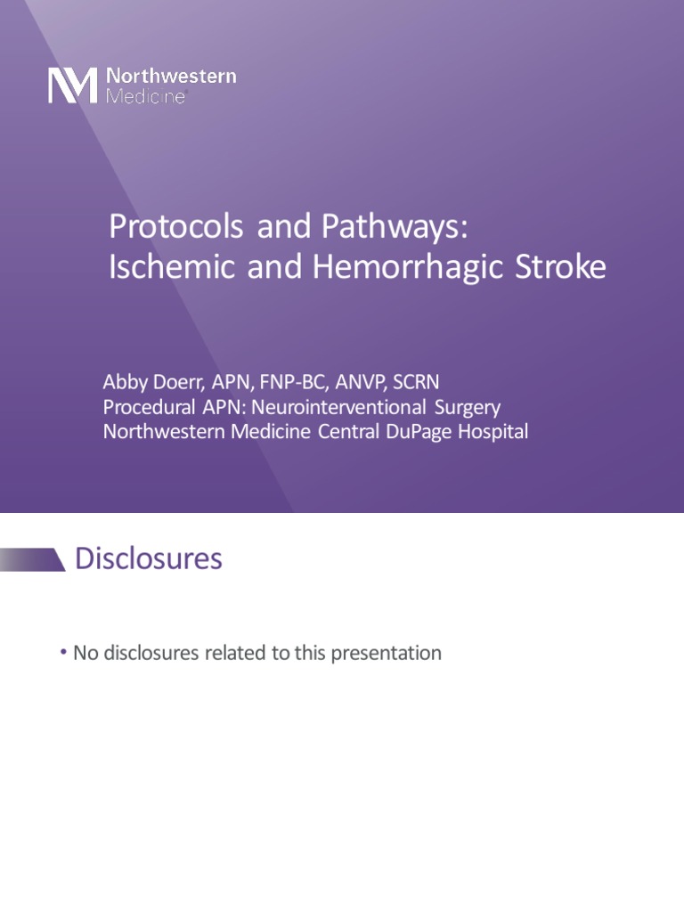 Protocols and Pathways Ischemic and Hemorrhagic Strokes | PDF | Stroke ...
