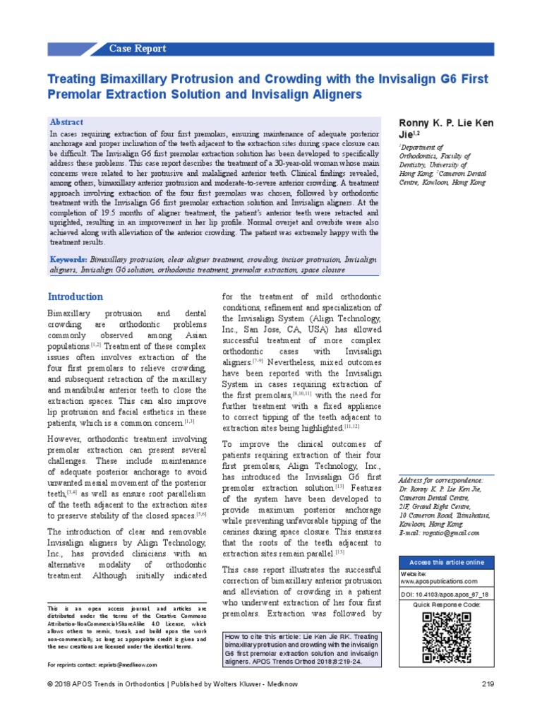Treating Bimaxillary Protrusion and Crowding With The Invisalign G6 ...