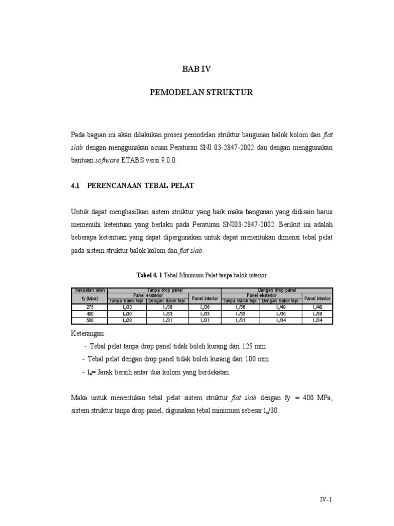 Bab IV Pemodelan Struktur | PDF Bab IV Pemodelan Struktur | PDF