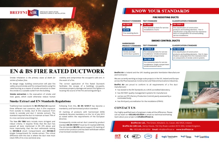 En & Bs Fire Rated Ductwork: Know Your Standards | PDF | Duct (Flow ...