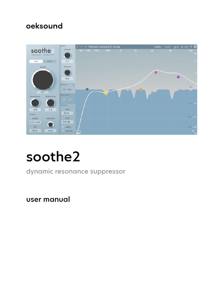 Soothe2: User Manual | PDF | Equalization (Audio) | Menu (Computing)