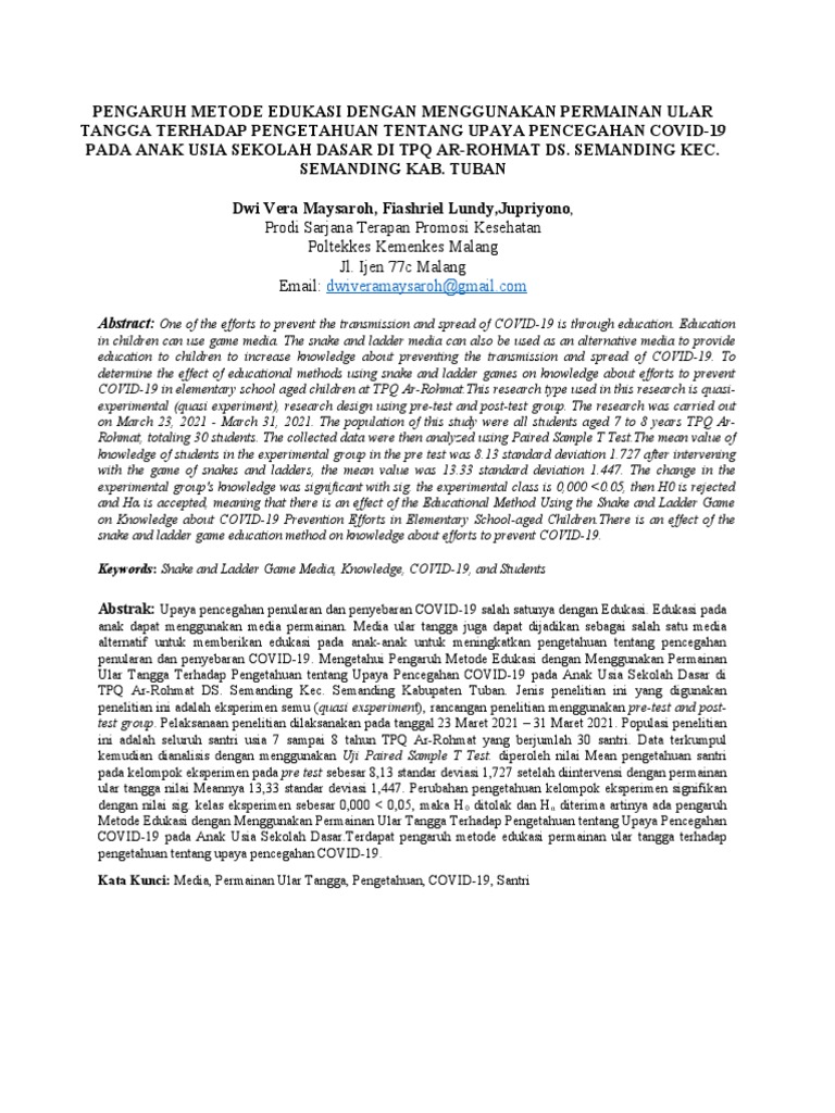 Dwi Vera Maysaroh - Jurnal | PDF | Self-Improvement | Wellness