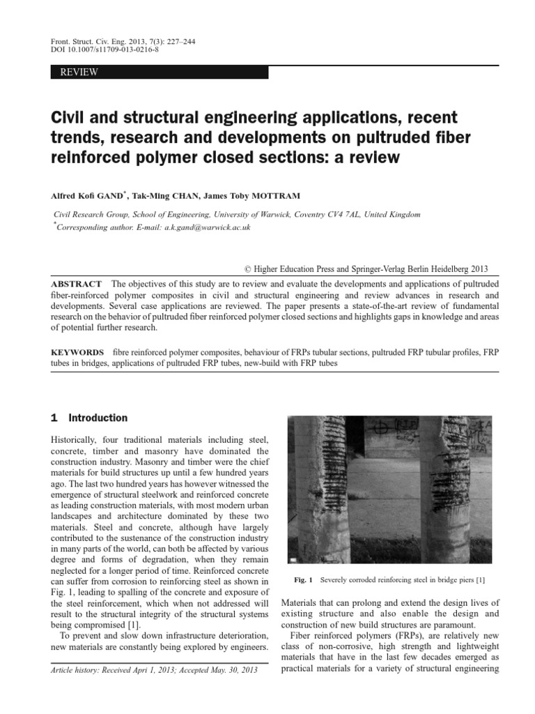 Civil and Structural Engineering Applications, Recent Trends, Research ...