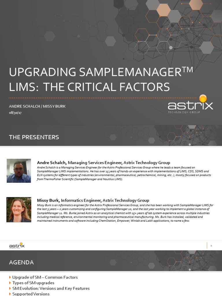 Upgrading Samplemanager Lims: The Critical Factors: Andre Schalch / Missy Burk | PDF | Microsoft ...
