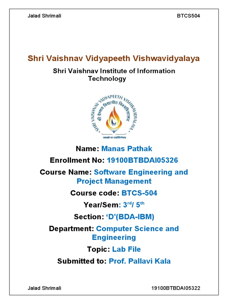 Shri Vaishnav Vidyapeeth Vishwavidyalaya | PDF | Software | Operating ...