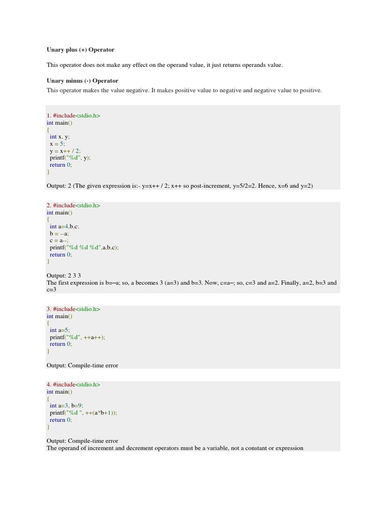 Preincrement and Post-Increment | PDF
