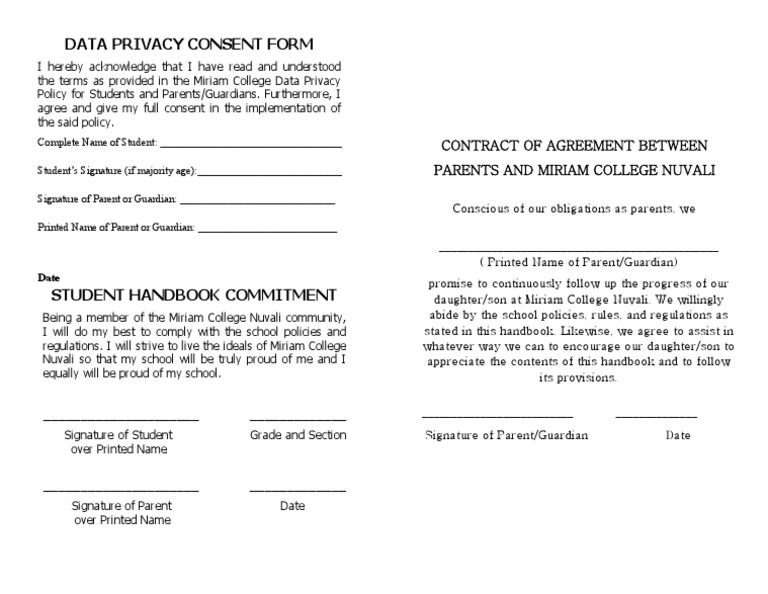Data Privacy Consent Form | PDF | Social Science | Wellness