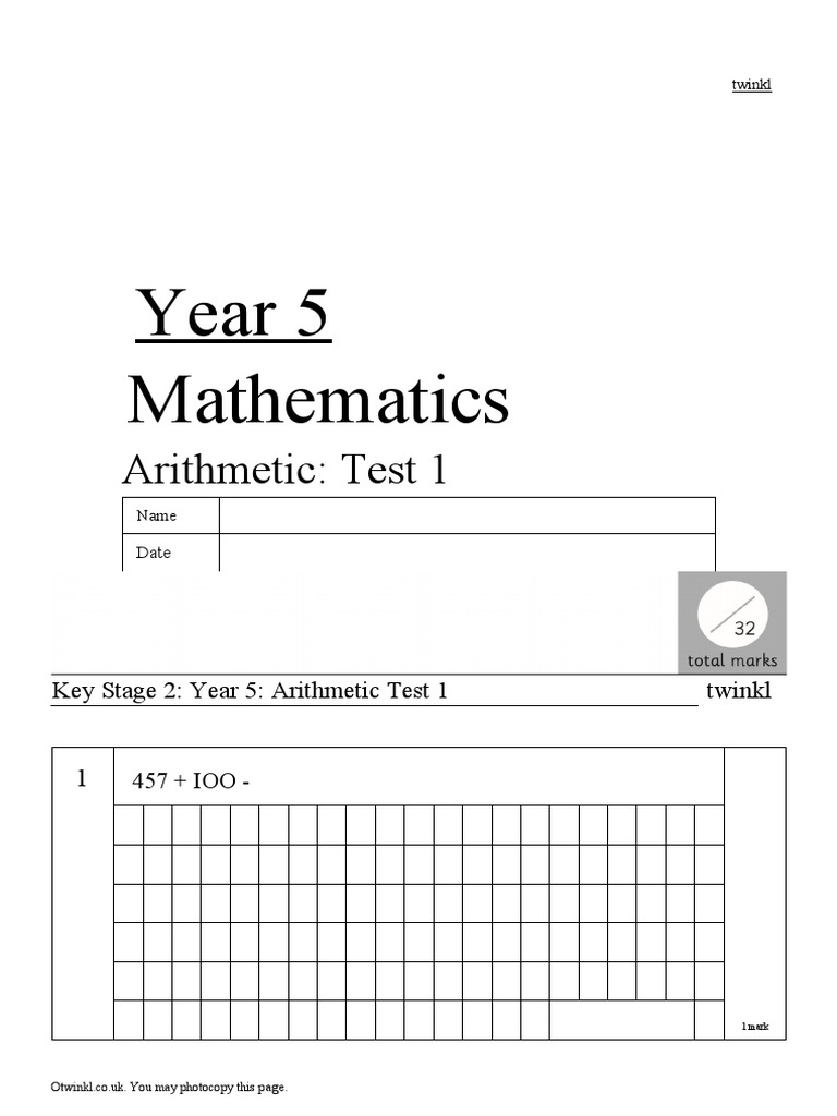 Year 5: Mathematics | PDF | Mathematics
