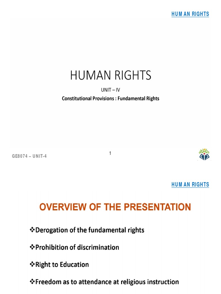 Understanding Human Rights - Unit 4 | PDF | Law