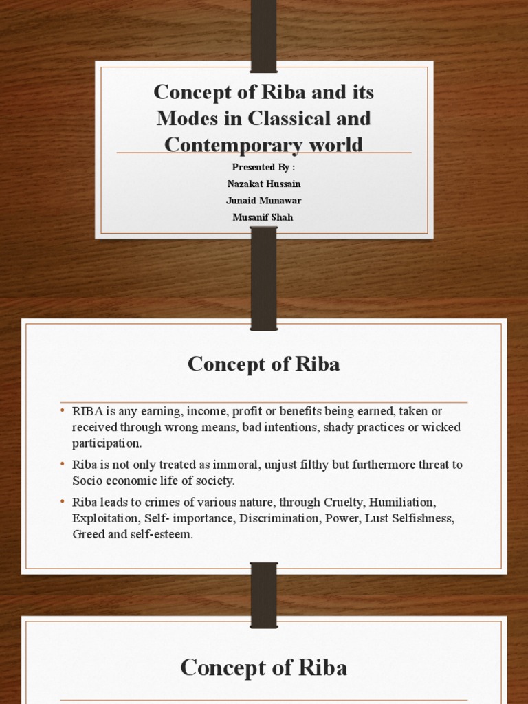 Understanding Riba: Classical and Modern Perspectives | PDF | Interest ...