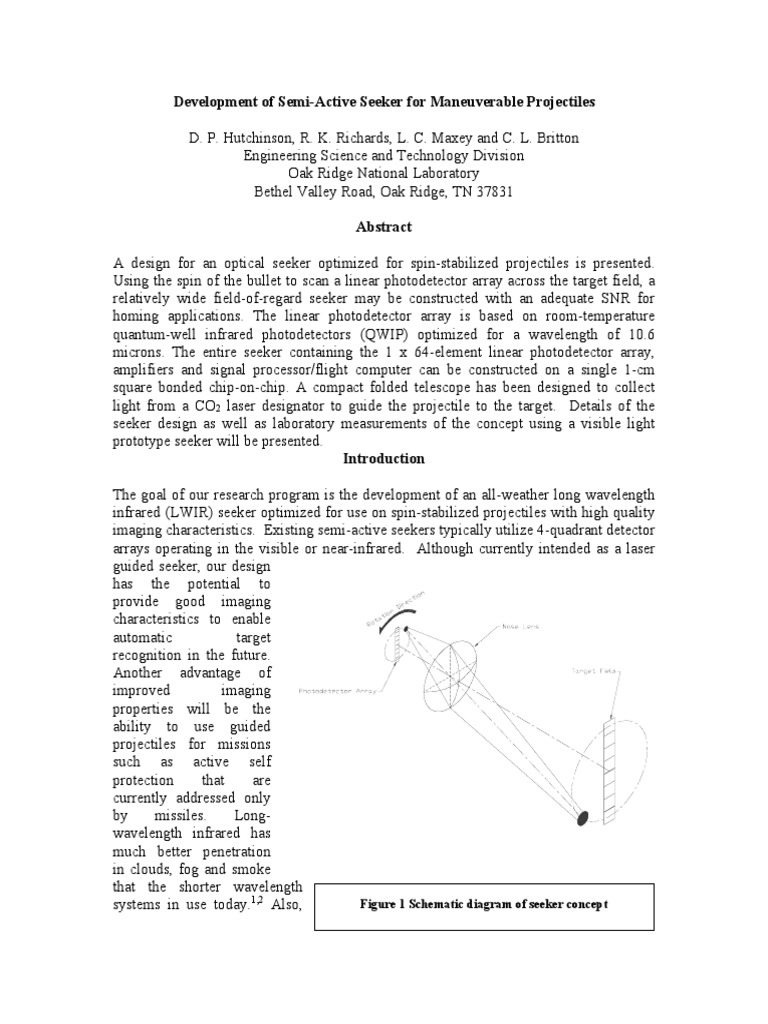 Semi-Active Seeker for Projectiles | PDF | Optics | Infrared
