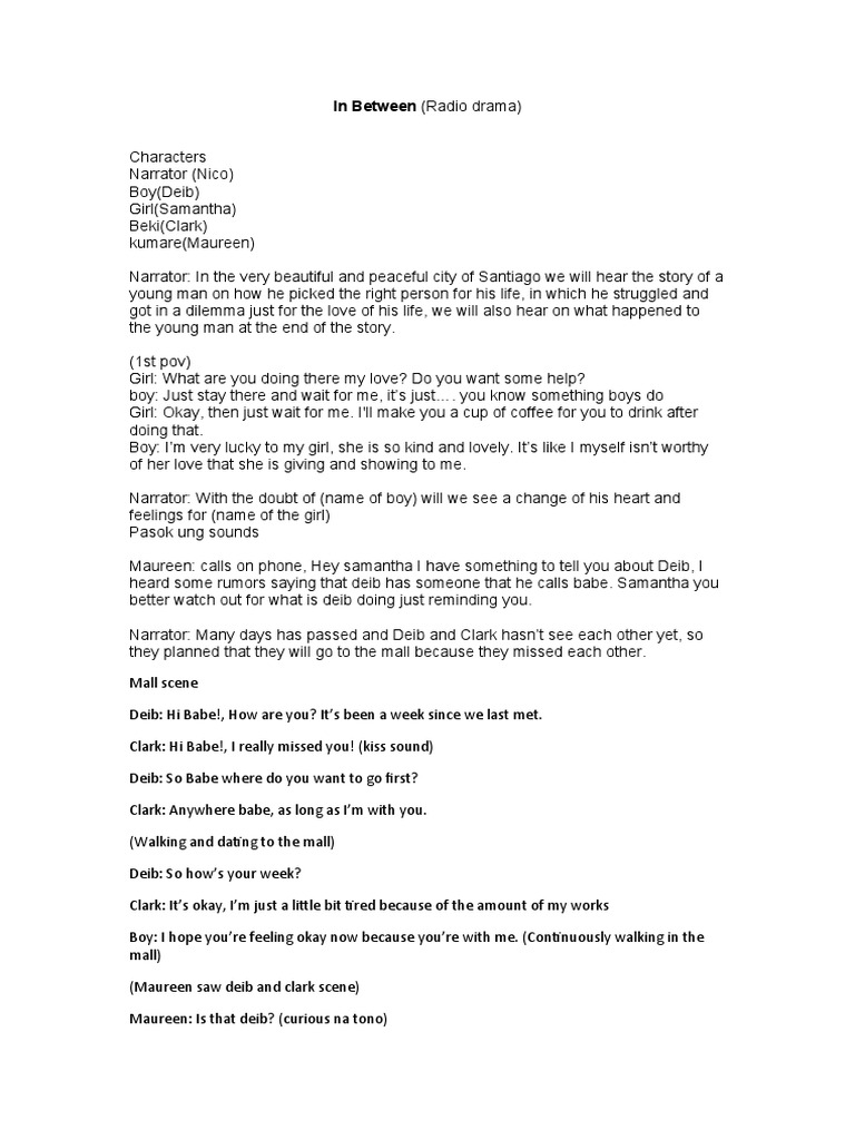 Radio Drama Script | PDF