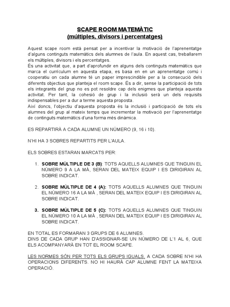 Escape Room | PDF