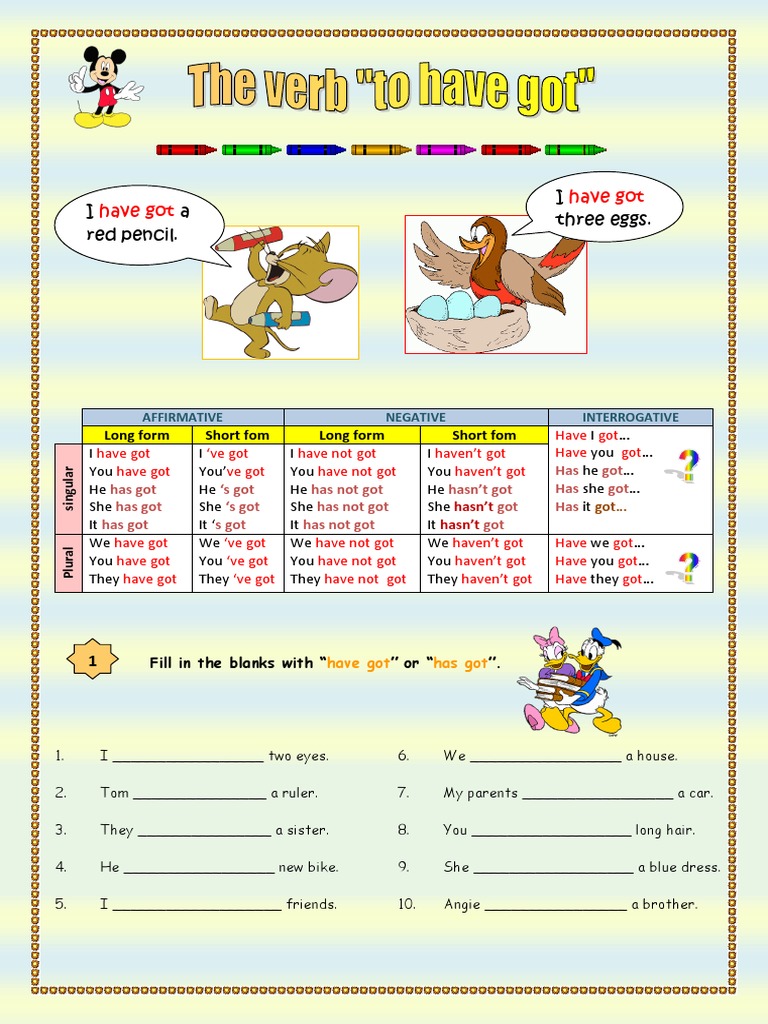 Verbo To Have Got | PDF | Linguistic Morphology | Linguistics