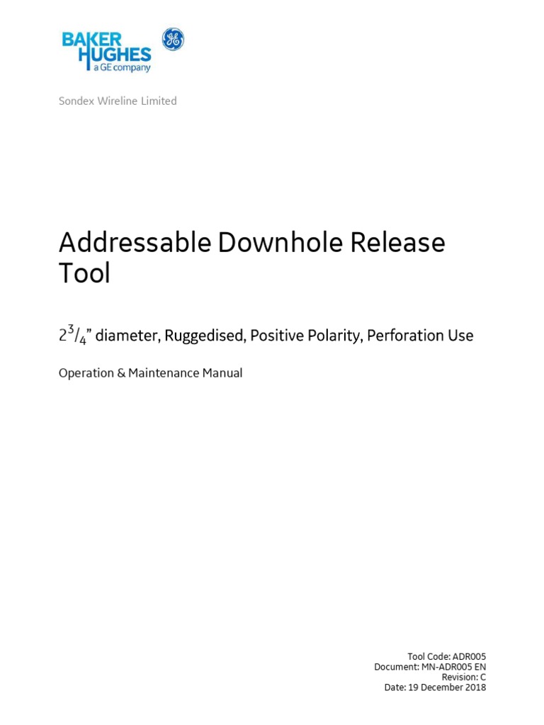 Addressable Downhole Release Tool: Sondex Wireline Limited | PDF ...