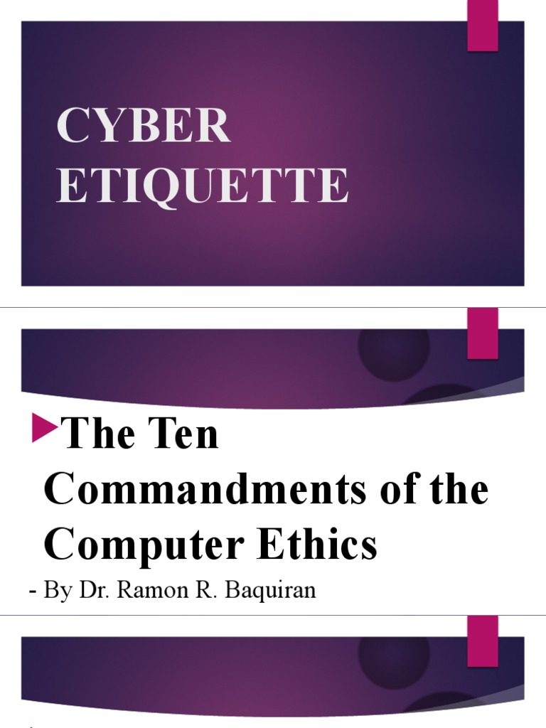 Cyber Etiquette 7 | PDF