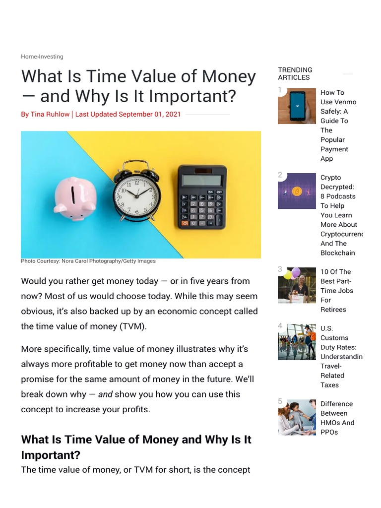 What Is Time Value of Money - and Why Is It Important | PDF | Present ...