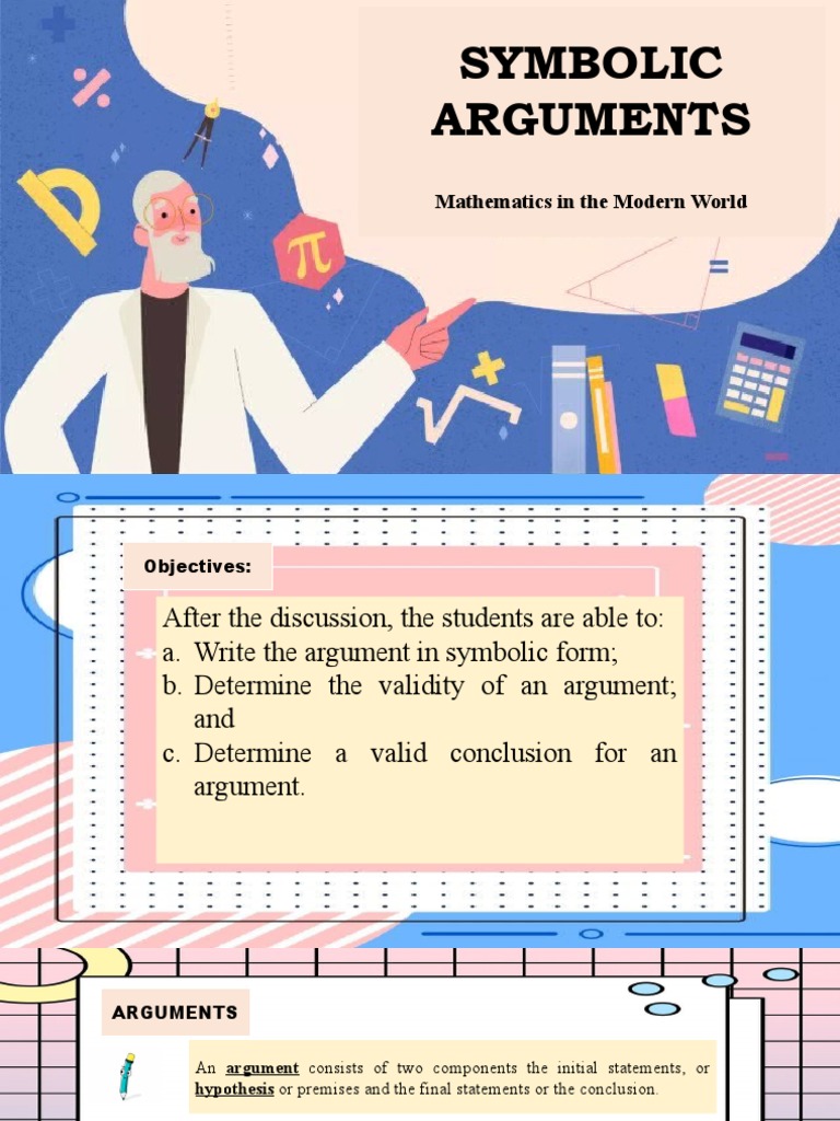 Symbolic Arguments: Mathematics in The Modern World | PDF | Argument | Logical Consequence