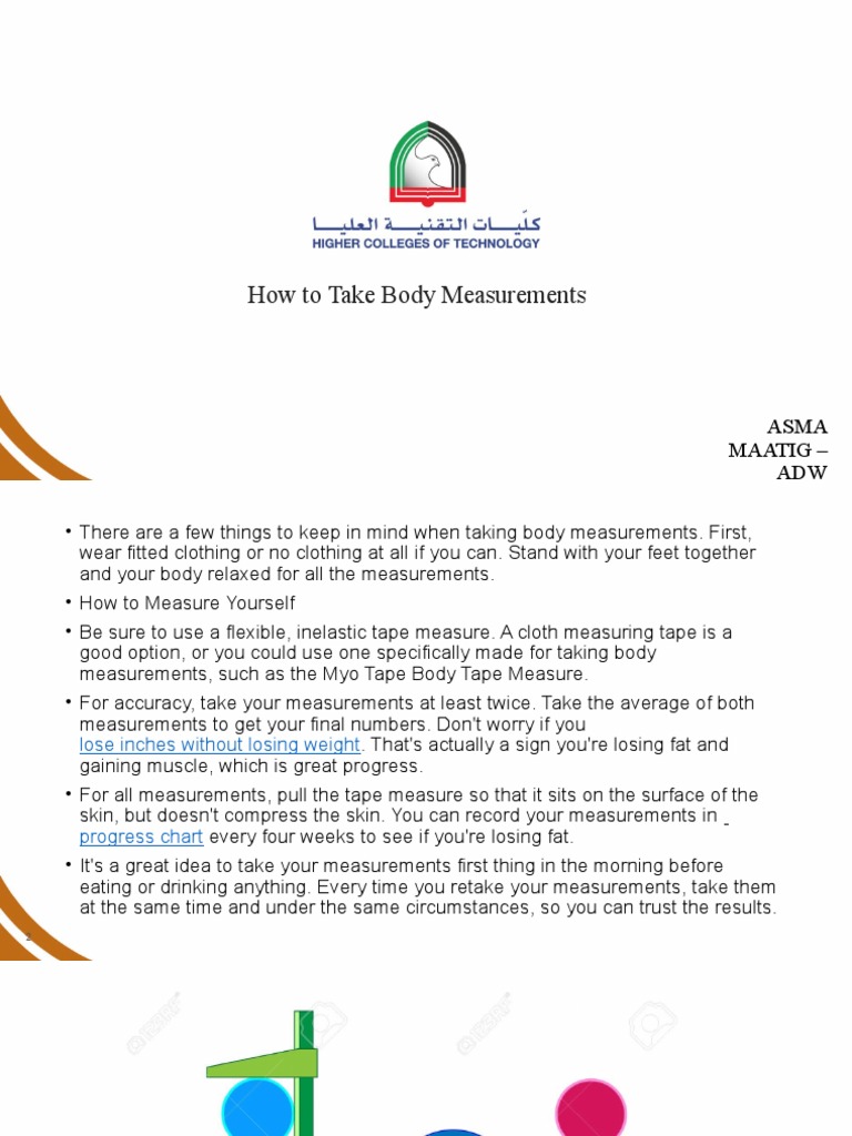How To Take Body Measurements | PDF