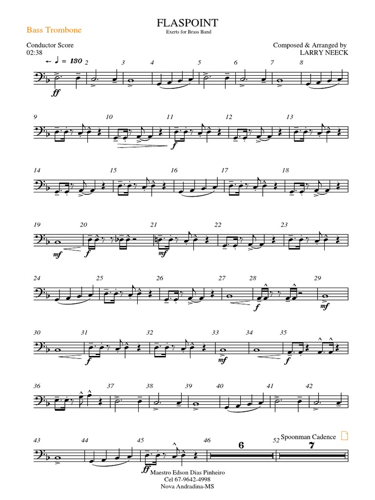 FLASHPOINT - LARRY NEECK Bass Trombone | PDF