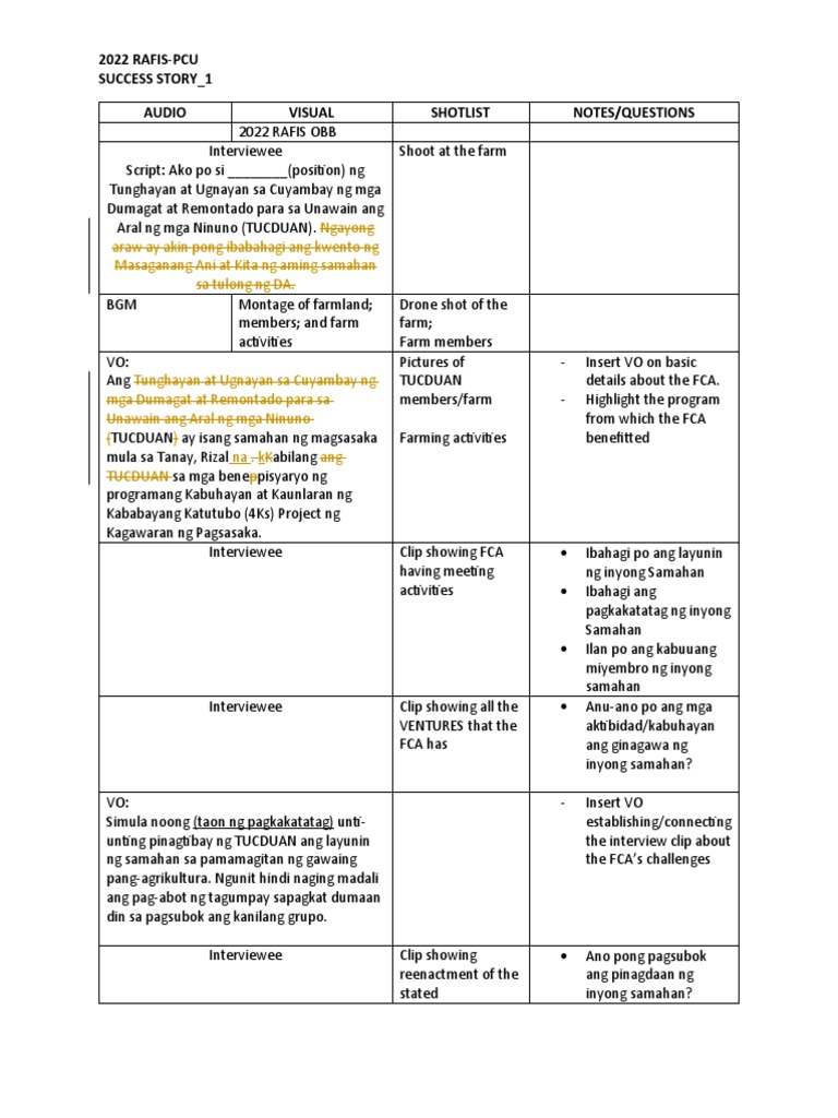 Template-sample-Success Story Script-Edited | PDF