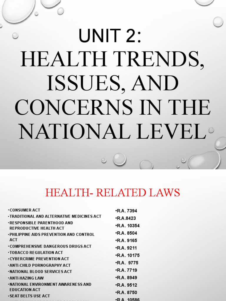 National Health Trends and Laws in PH | PDF | Hiv/Aids | Drugs