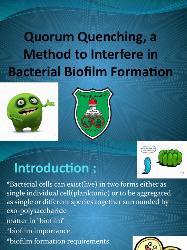Quorum Quenching, A Method To Interfere in Bacterial Biofilm Formation ...