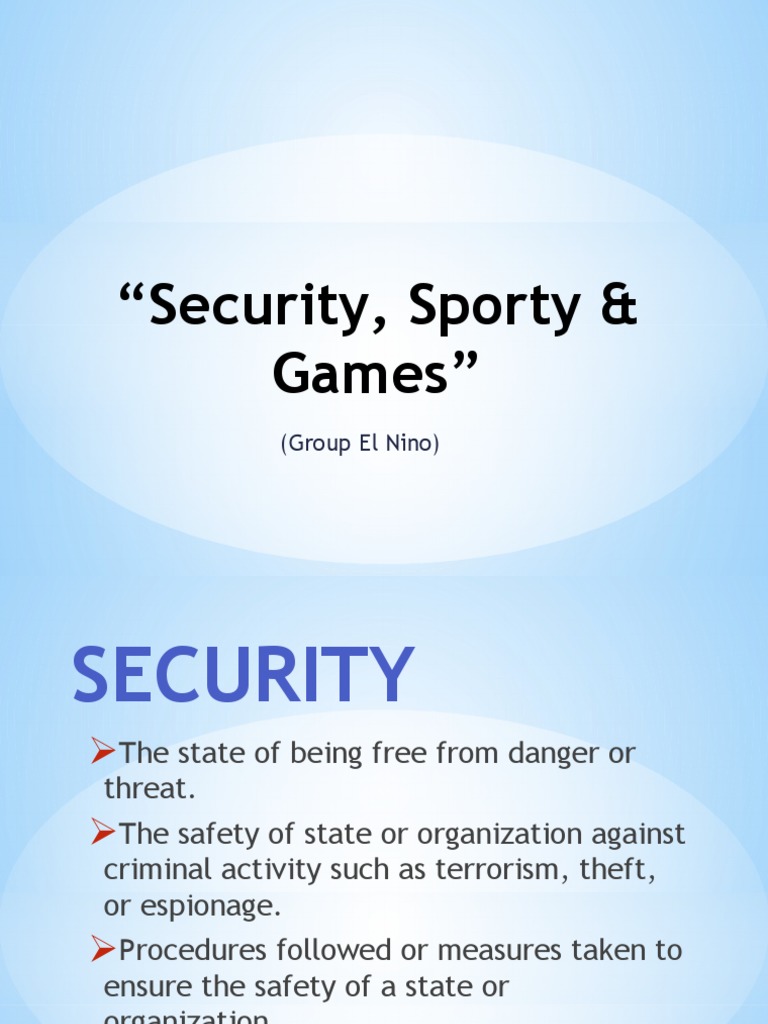 Security, Sports & Games Overview | PDF | Sports | Leisure