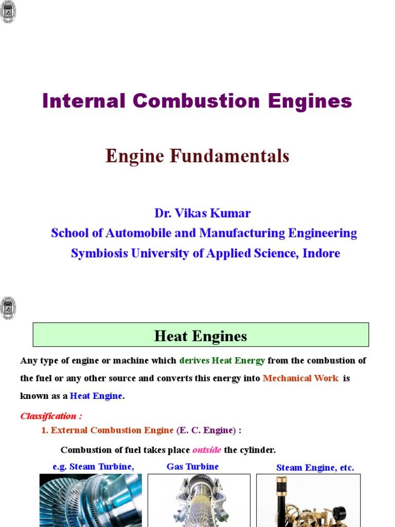 Internal Combustion Engine Basics | PDF | Internal Combustion Engine ...