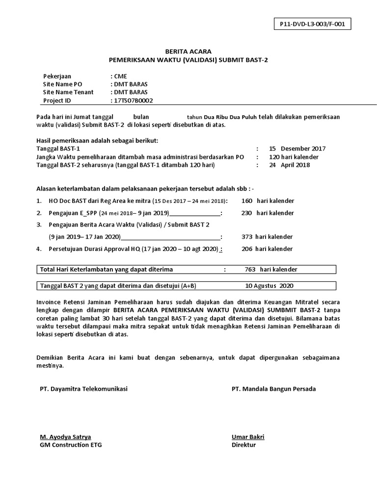 Bast II Retensi - Cme DMT Baras Revisi | PDF | Teknologi & Rekayasa