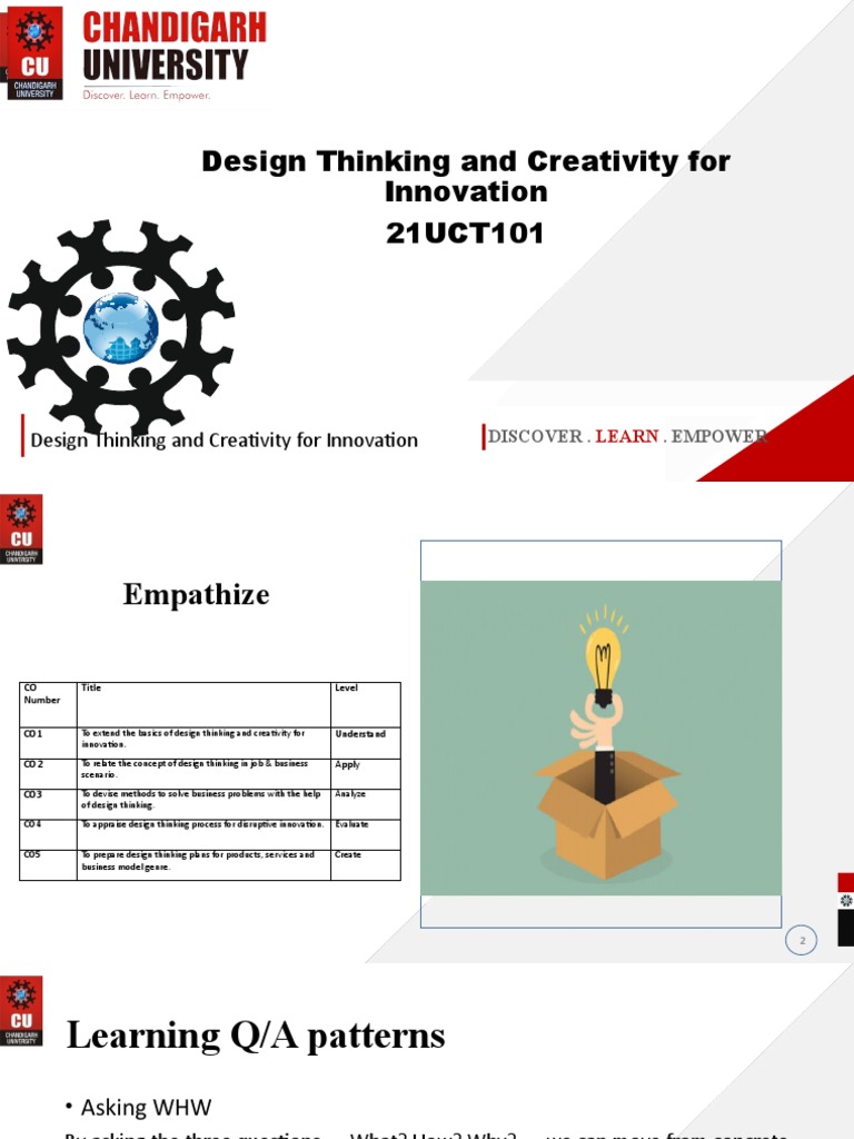 Design Thinking and Creativity For Innovation | PDF | Design Thinking ...