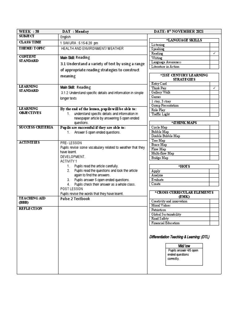 Reading 3.1 Understand A Variety of Text by Using A Range of ...