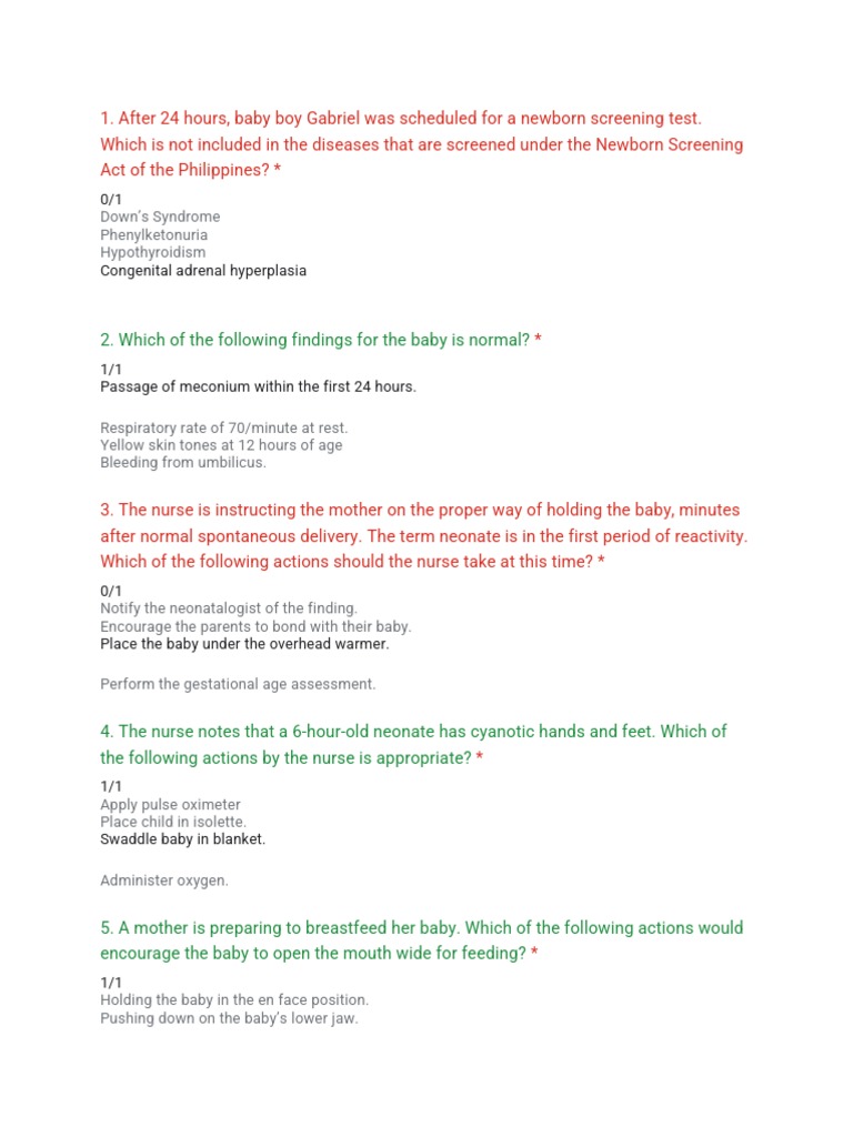 MCN - Final Exam | PDF | Adolescence | Infants