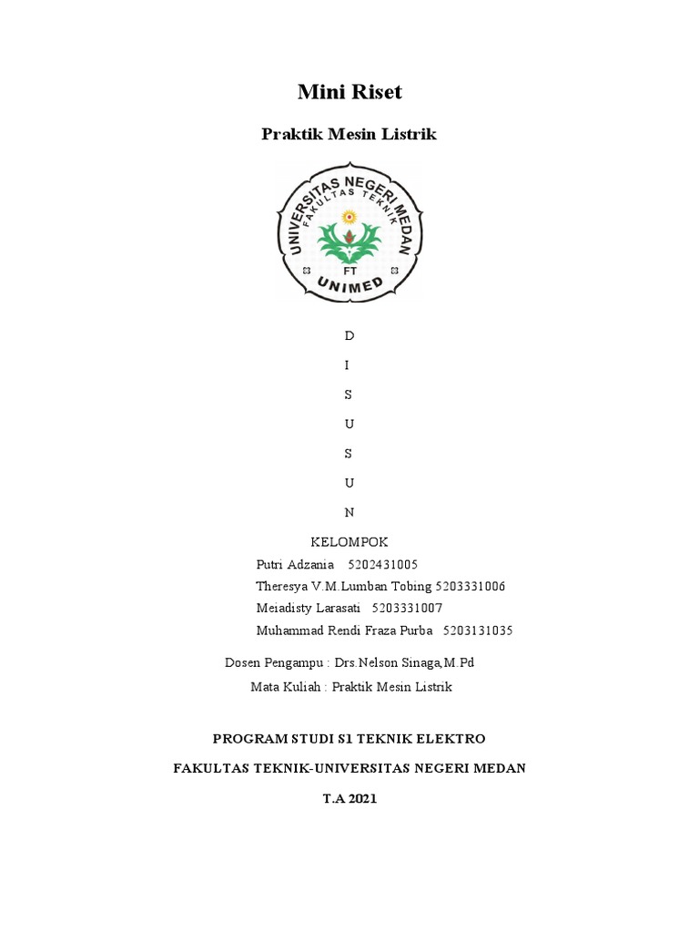 Miniriset-Praktik Mesin Listrik | PDF