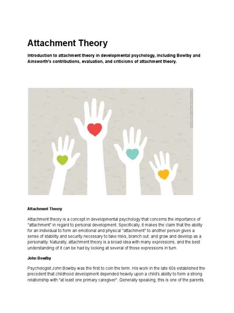 Attachment Theory | PDF | Attachment Theory | Developmental Psychology