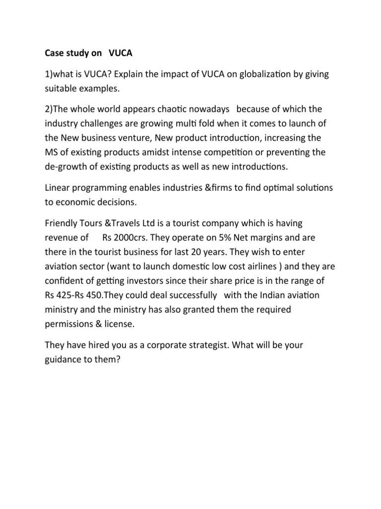 Case Study On VUCA - 2 | PDF