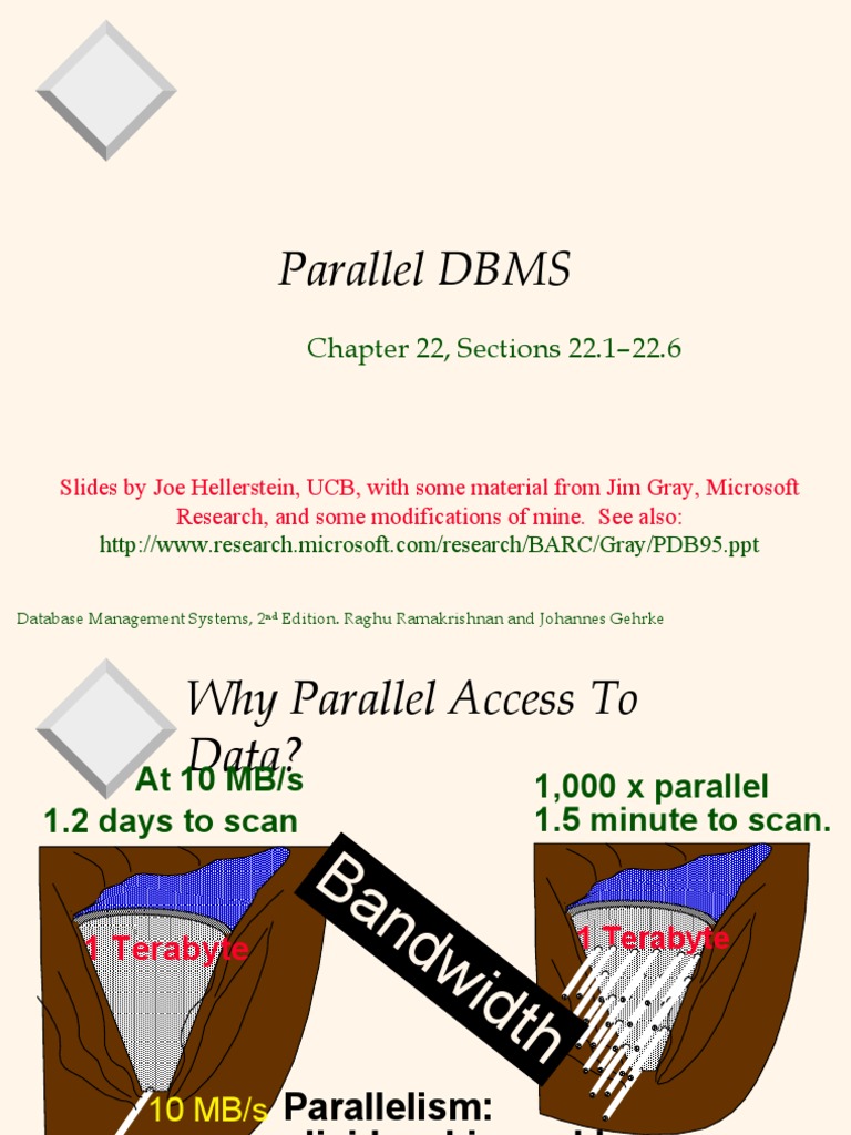 Parallel DBMS: Chapter 22, Sections 22.1-22.6 | PDF | Databases ...