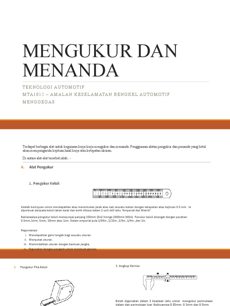MTA1012 - Mengukur Dan Menanda | PDF
