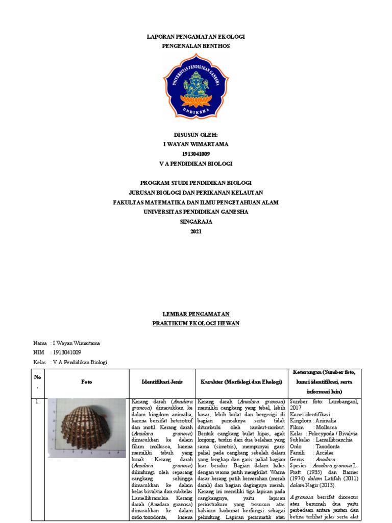 Laporan Praktikum 3 Ekologi | PDF | Kajian Bahasa Asing | Sains & Matematika