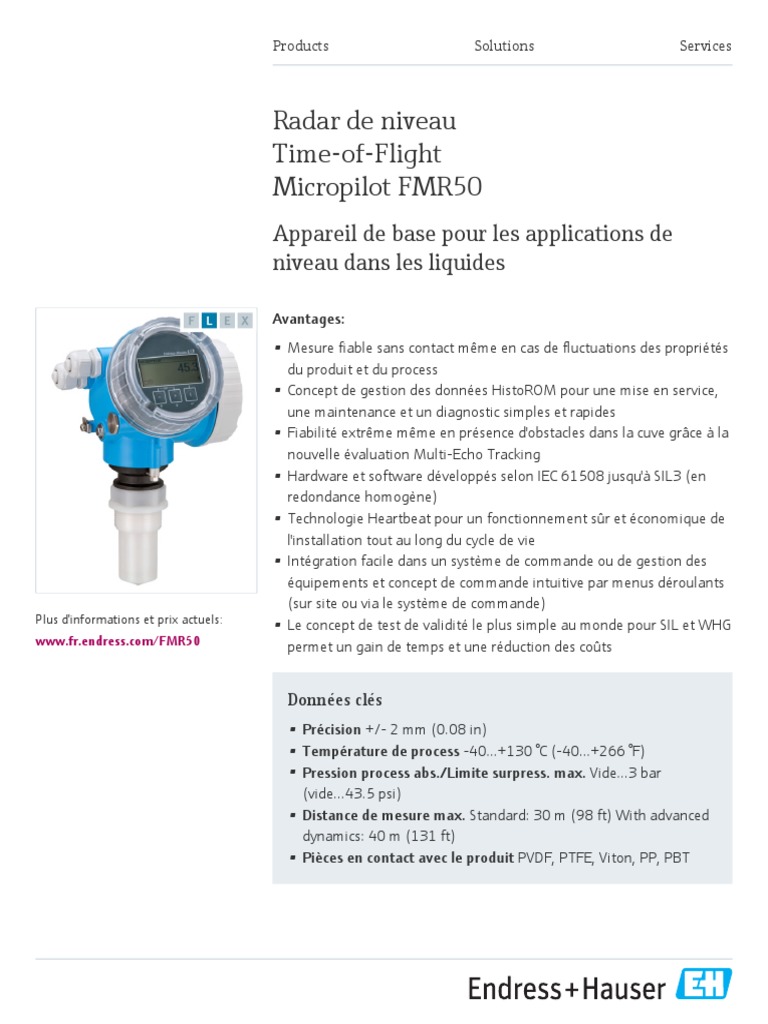Endress-Hauser Micropilot FMR50 FR | PDF | Radar | Informatique